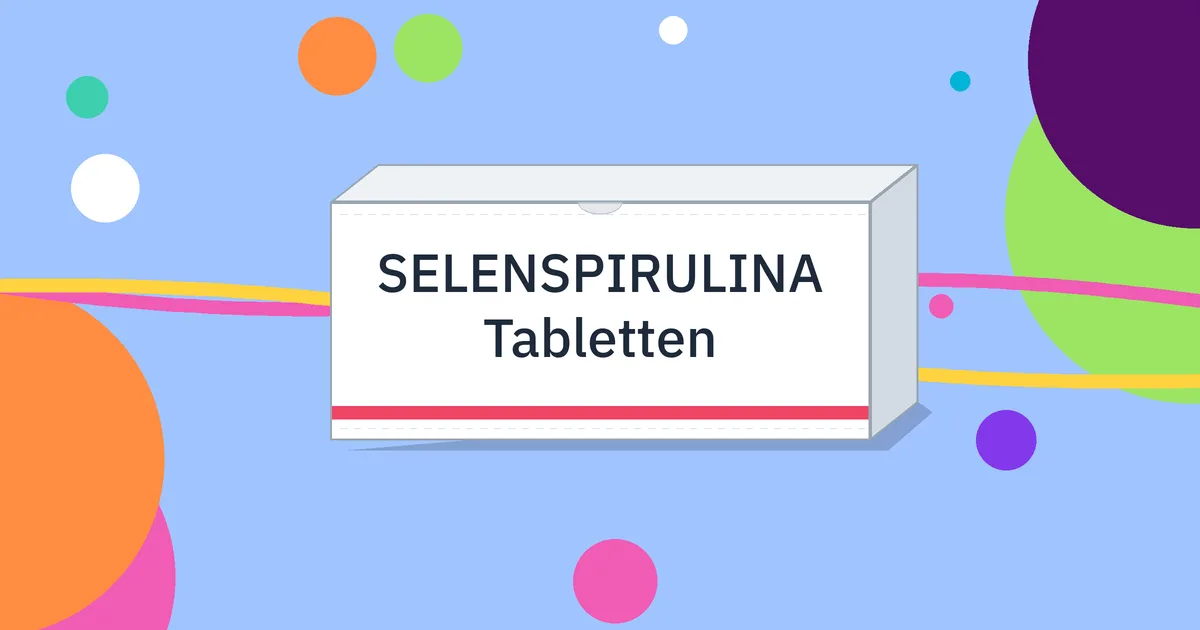 Symbolbild: Packung mit der Aufschrift SELENSPIRULINA Tabletten (PZN 16354415) – Verfügbarkeit und Bezug in Apotheken in Frankfurt am Main