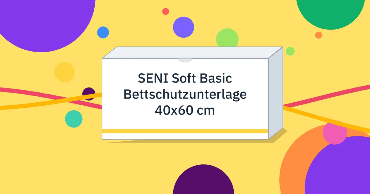 Symbolbild: Packung mit der Aufschrift SENI Soft Basic Bettschutzunterlage 40x60 cm (PZN 06846703) – Verfügbarkeit und Bezug in Apotheken in Frankfurt am Main