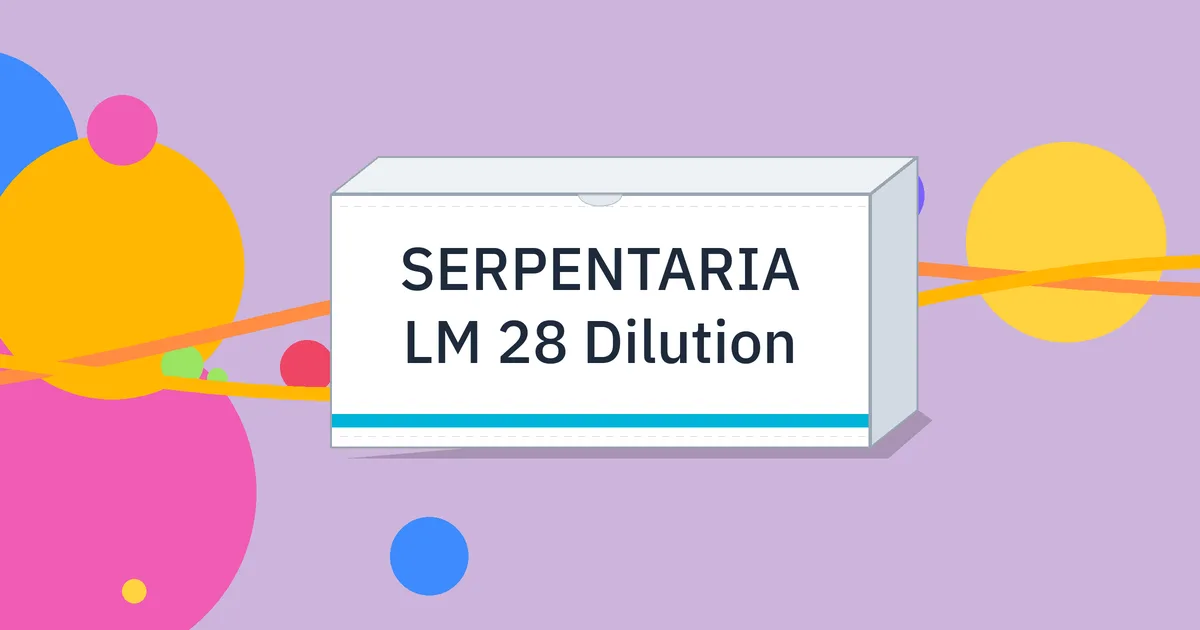 Symbolbild: Packung mit der Aufschrift SERPENTARIA LM 28 Dilution (PZN 13676584) – Verfügbarkeit und Bezug in Apotheken in Frankfurt am Main