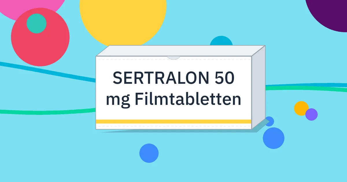 Symbolbild: Packung mit der Aufschrift SERTRALON 50 mg Filmtabletten (PZN 12901151) – Verfügbarkeit und Bezug in Apotheken in Frankfurt am Main
