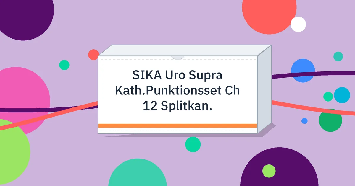Symbolbild: Packung mit der Aufschrift SIKA Uro Supra Kath.Punktionsset Ch 12 Splitkan. (PZN 03409586) – Verfügbarkeit und Bezug in Apotheken in Frankfurt am Main