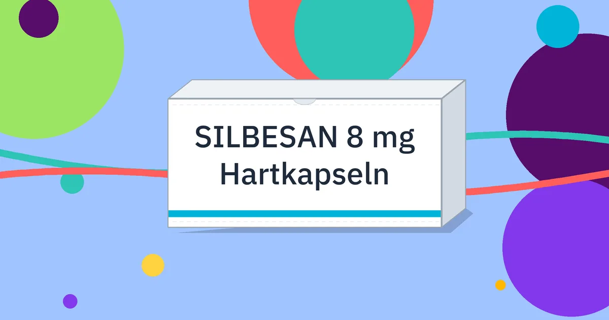 Symbolbild: Packung mit der Aufschrift SILBESAN 8 mg Hartkapseln (PZN 16205980) – Verfügbarkeit und Bezug in Apotheken in Frankfurt am Main