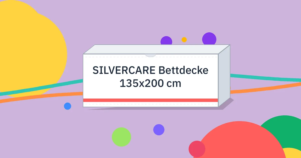 Symbolbild: Packung mit der Aufschrift SILVERCARE Bettdecke 135x200 cm (PZN 06718460) – Verfügbarkeit und Bezug in Apotheken in Frankfurt am Main