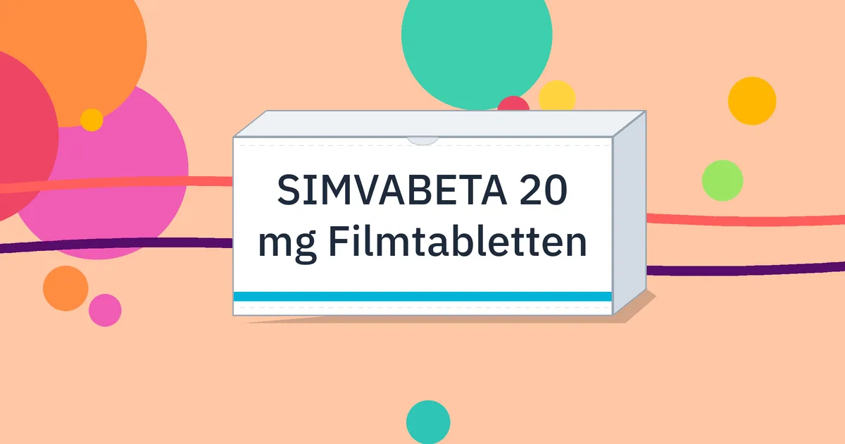 Symbolbild: Packung mit der Aufschrift SIMVABETA 20 mg Filmtabletten (PZN 03241129) – Verfügbarkeit und Bezug in Apotheken in Frankfurt am Main