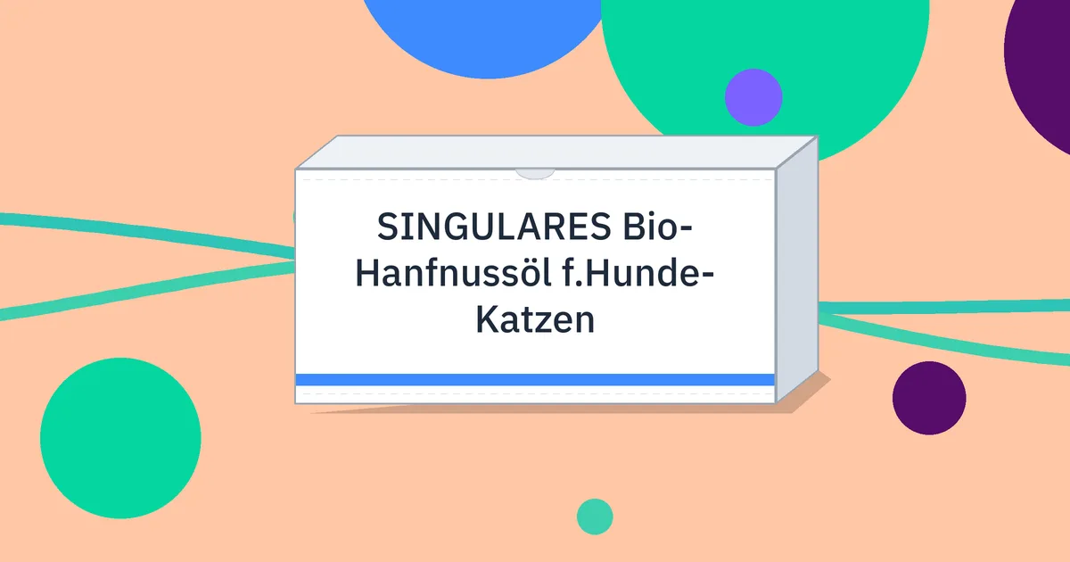 Symbolbild: Packung mit der Aufschrift SINGULARES Bio-Hanfnussöl f.Hunde-Katzen (PZN 15659673) – Verfügbarkeit und Bezug in Apotheken in Frankfurt am Main