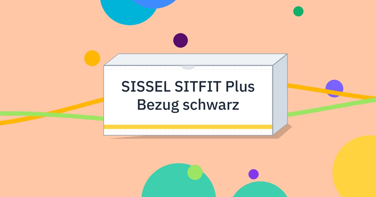 Symbolbild: Packung mit der Aufschrift SISSEL SITFIT Plus Bezug schwarz (PZN 09537196) – Verfügbarkeit und Bezug in Apotheken in Frankfurt am Main