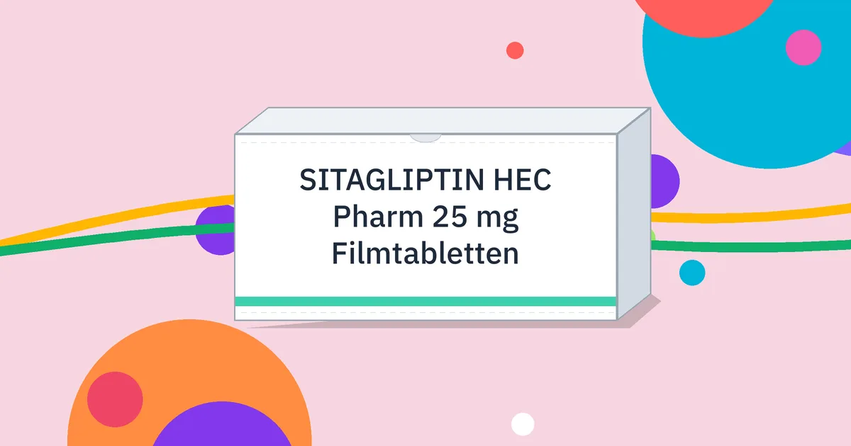 Symbolbild: Packung mit der Aufschrift SITAGLIPTIN HEC Pharm 25 mg Filmtabletten (PZN 20586605) – Verfügbarkeit und Bezug in Apotheken in Frankfurt am Main
