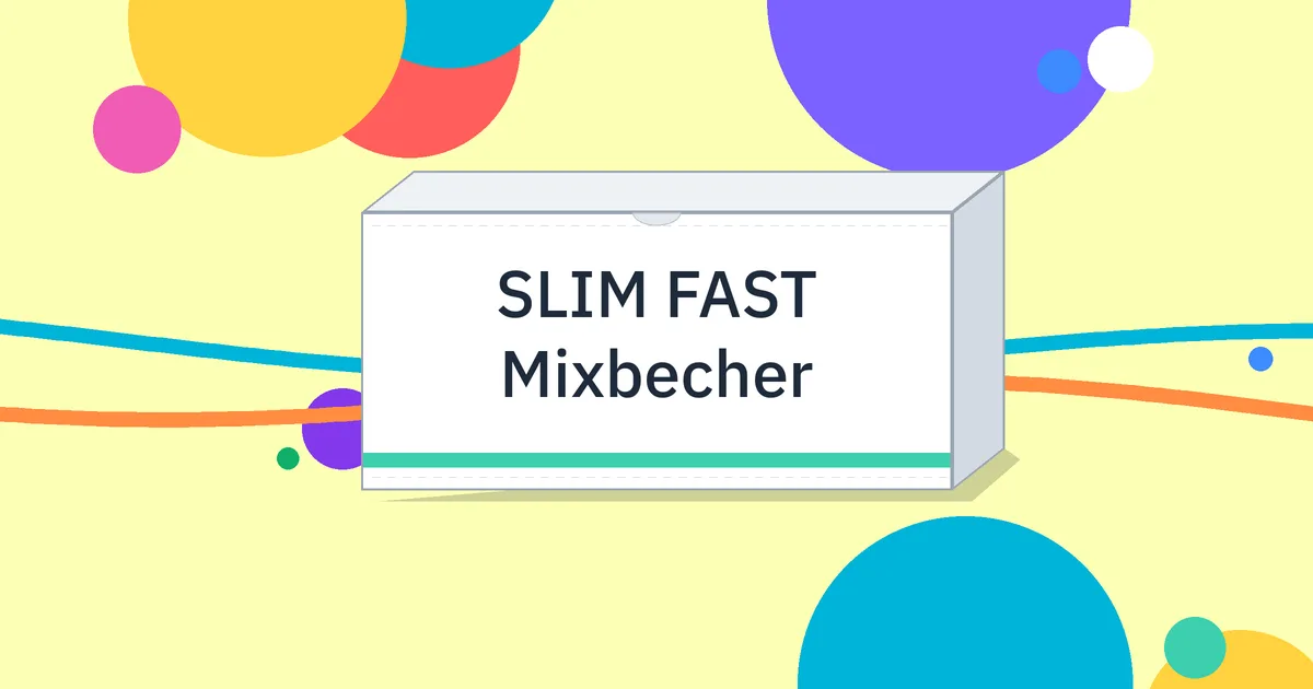 Symbolbild: Packung mit der Aufschrift SLIM FAST Mixbecher (PZN 00954426) – Verfügbarkeit und Bezug in Apotheken in Frankfurt am Main