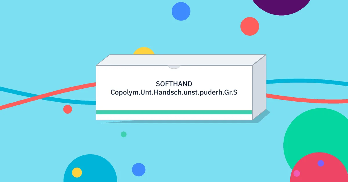 Symbolbild: Packung mit der Aufschrift SOFTHAND Copolym.Unt.Handsch.unst.puderh.Gr.S (PZN 00368556) – Verfügbarkeit und Bezug in Apotheken in Frankfurt am Main