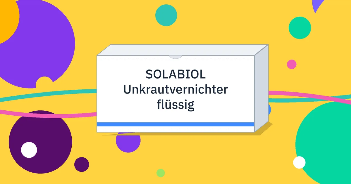 Symbolbild: Packung mit der Aufschrift SOLABIOL Unkrautvernichter flüssig (PZN 14361552) – Verfügbarkeit und Bezug in Apotheken in Frankfurt am Main