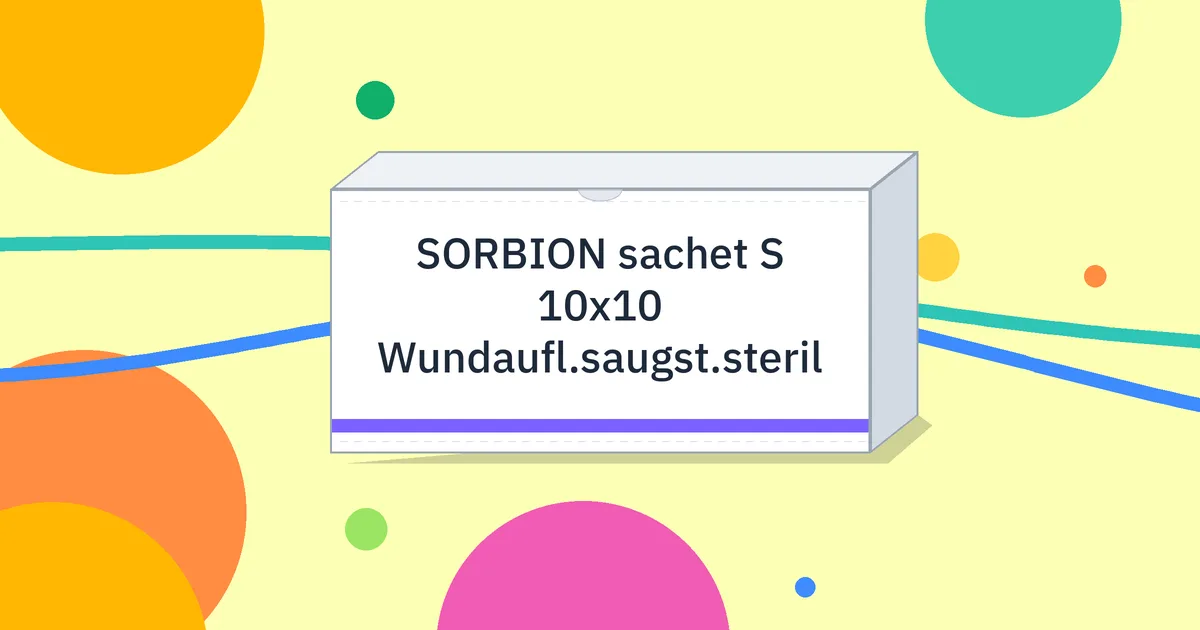 Symbolbild: Packung mit der Aufschrift SORBION sachet S 10x10 Wundaufl.saugst.steril (PZN 06099235) – Verfügbarkeit und Bezug in Apotheken in Frankfurt am Main