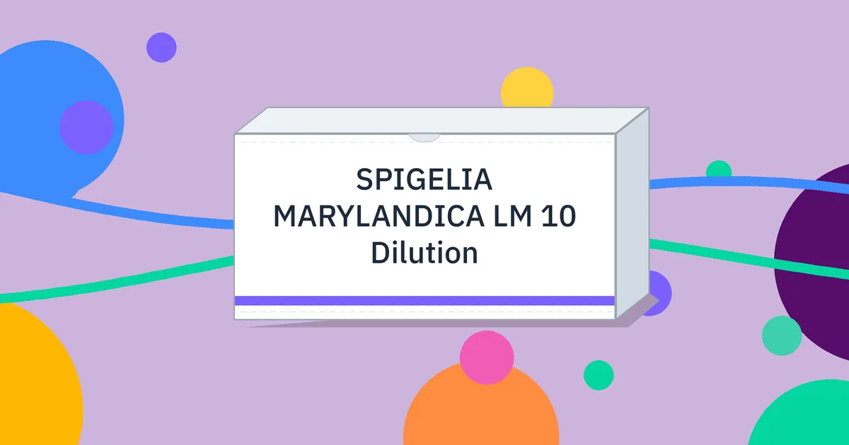 Symbolbild: Packung mit der Aufschrift SPIGELIA MARYLANDICA LM 10 Dilution (PZN 13195560) – Verfügbarkeit und Bezug in Apotheken in Frankfurt am Main