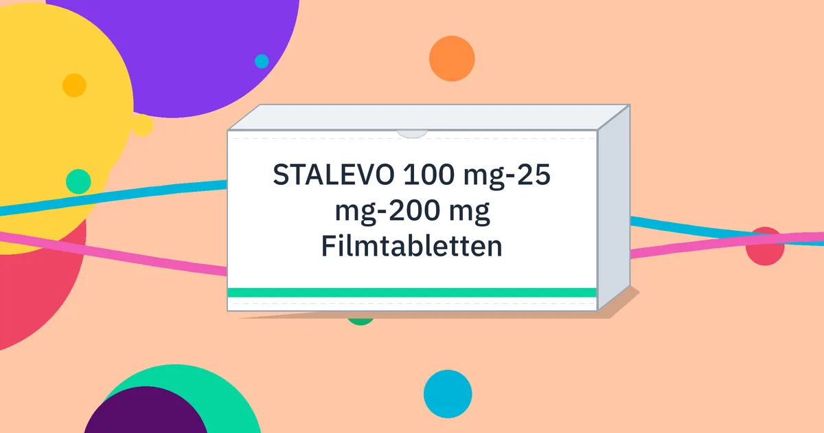 Symbolbild: Packung mit der Aufschrift STALEVO 100 mg-25 mg-200 mg Filmtabletten (PZN 19520630) – Verfügbarkeit und Bezug in Apotheken in Frankfurt am Main
