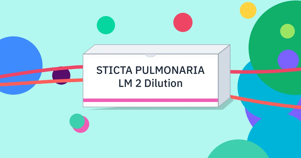 Symbolbild: Packung mit der Aufschrift STICTA PULMONARIA LM 2 Dilution (PZN 13200344) – Verfügbarkeit und Bezug in Apotheken in Frankfurt am Main