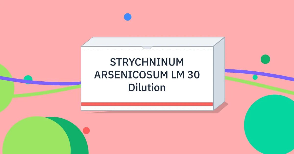 Symbolbild: Packung mit der Aufschrift STRYCHNINUM ARSENICOSUM LM 30 Dilution (PZN 13206039) – Verfügbarkeit und Bezug in Apotheken in Frankfurt am Main