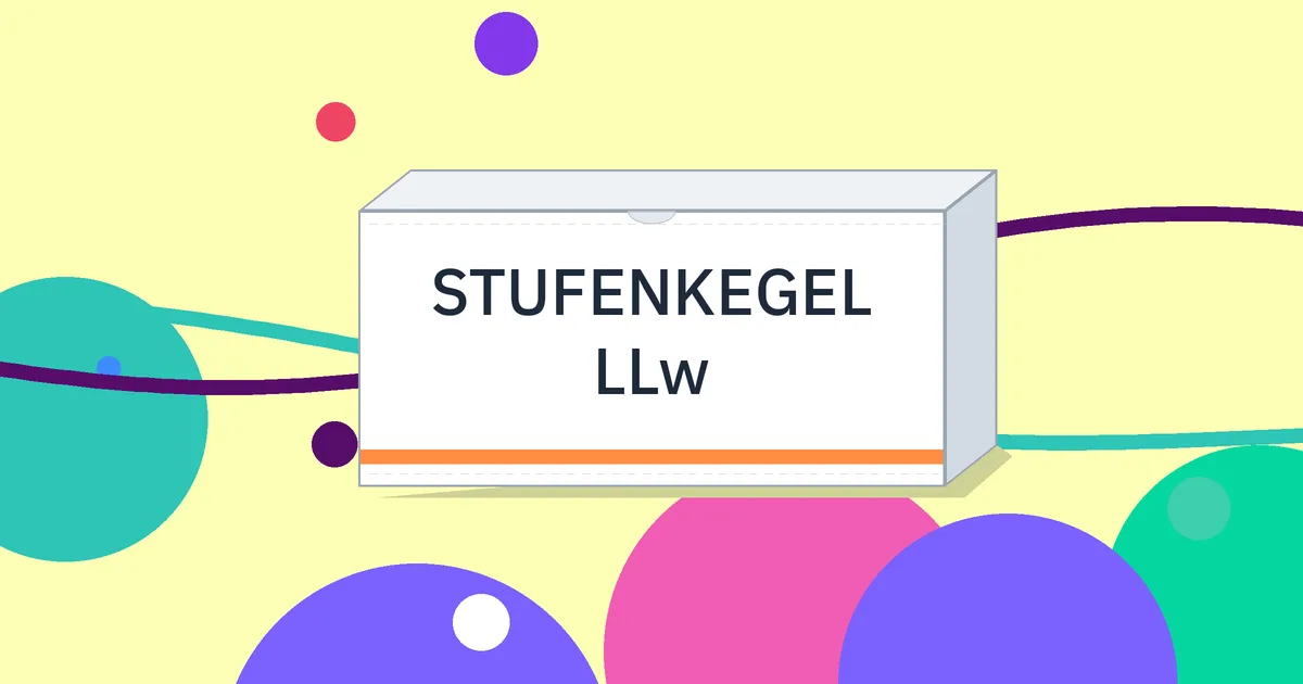 Symbolbild: Packung mit der Aufschrift STUFENKEGEL LLw (PZN 04211202) – Verfügbarkeit und Bezug in Apotheken in Frankfurt am Main