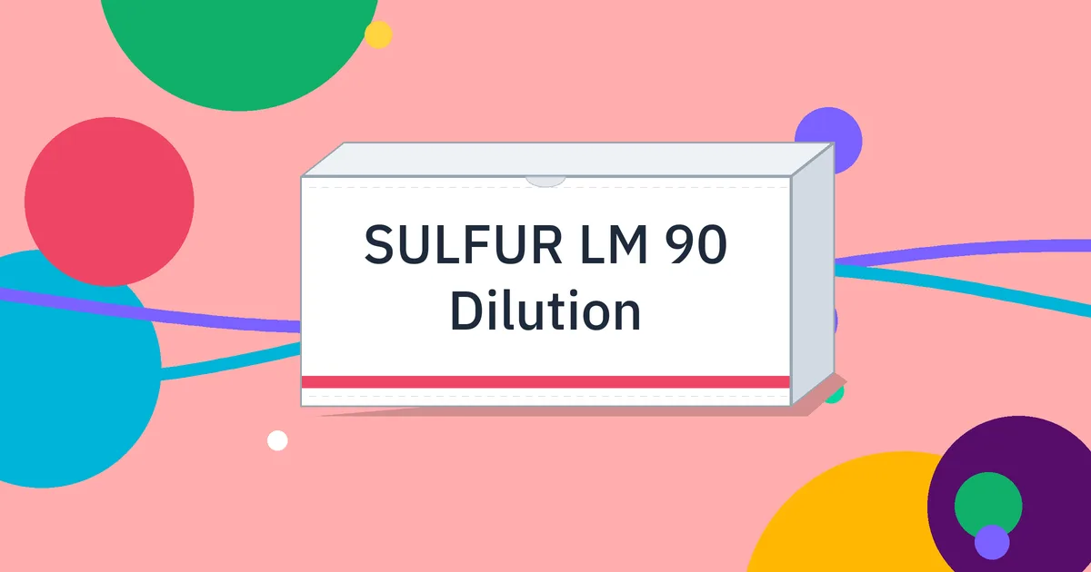 Symbolbild: Packung mit der Aufschrift SULFUR LM 90 Dilution (PZN 03503227) – Verfügbarkeit und Bezug in Apotheken in Frankfurt am Main