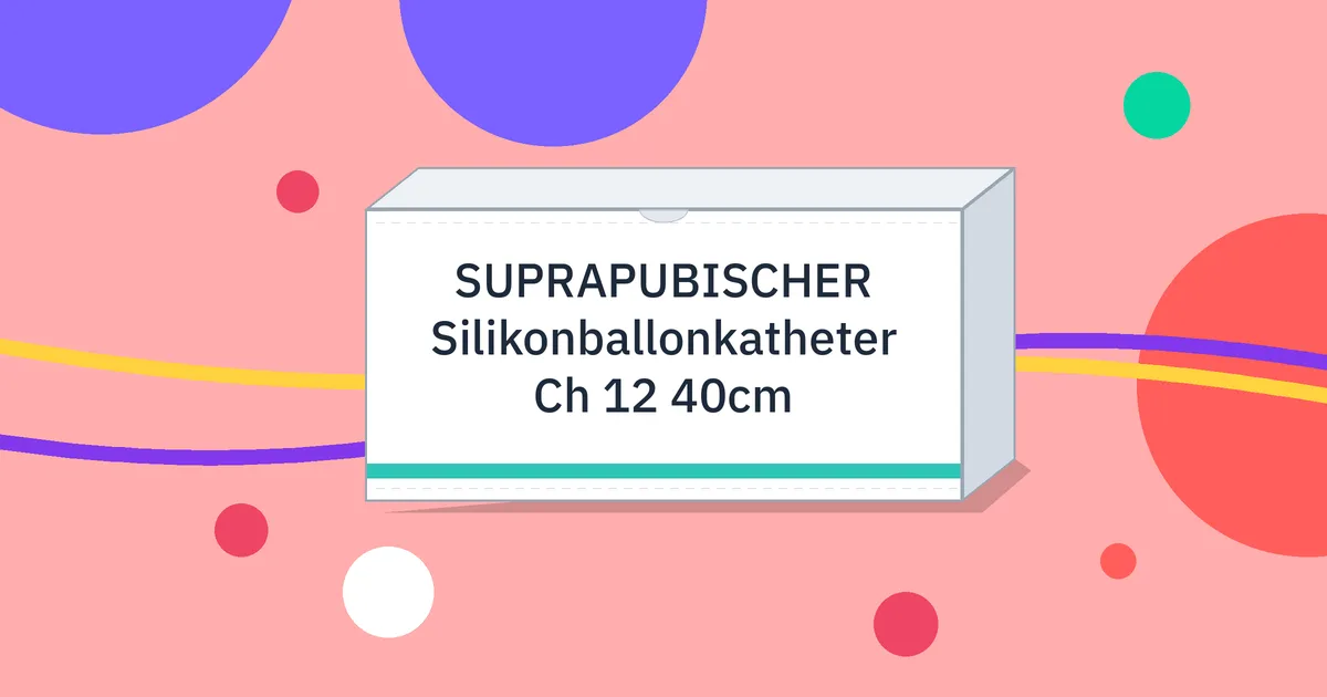 Symbolbild: Packung mit der Aufschrift SUPRAPUBISCHER Silikonballonkatheter Ch 12 40cm (PZN 09061411) – Verfügbarkeit und Bezug in Apotheken in Frankfurt am Main