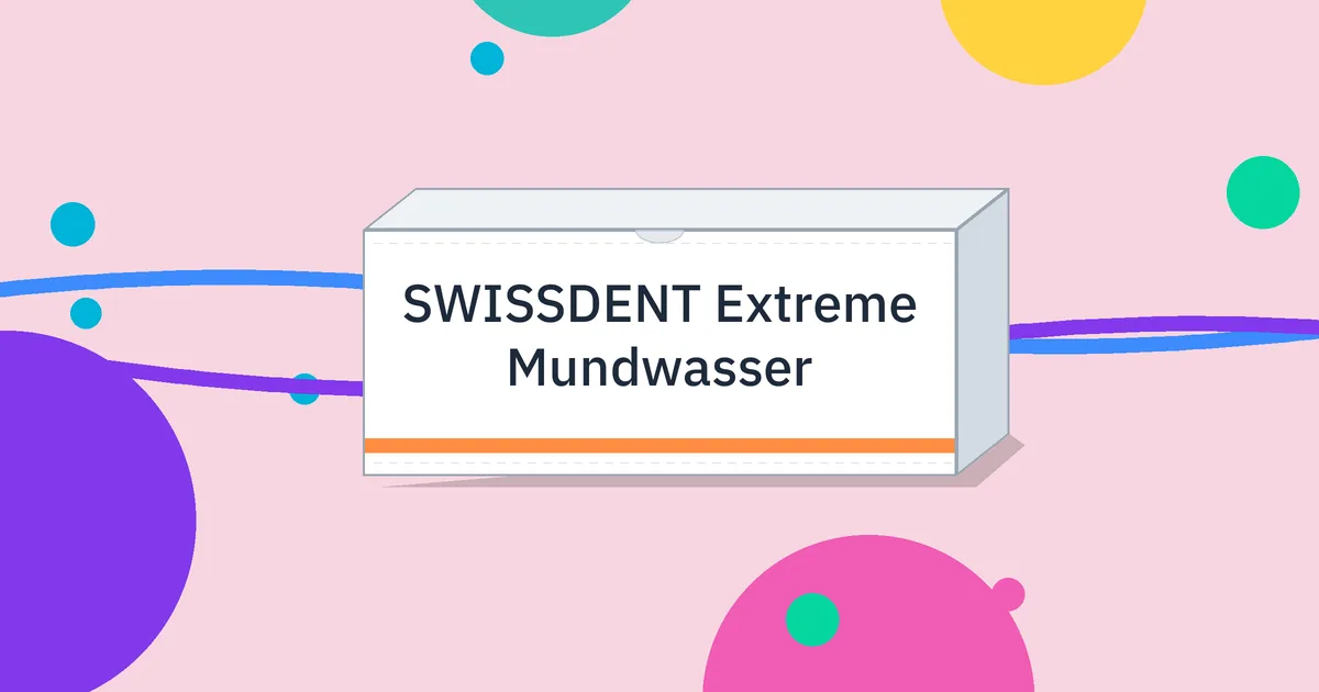 Symbolbild: Packung mit der Aufschrift SWISSDENT Extreme Mundwasser (PZN 17571155) – Verfügbarkeit und Bezug in Apotheken in Frankfurt am Main