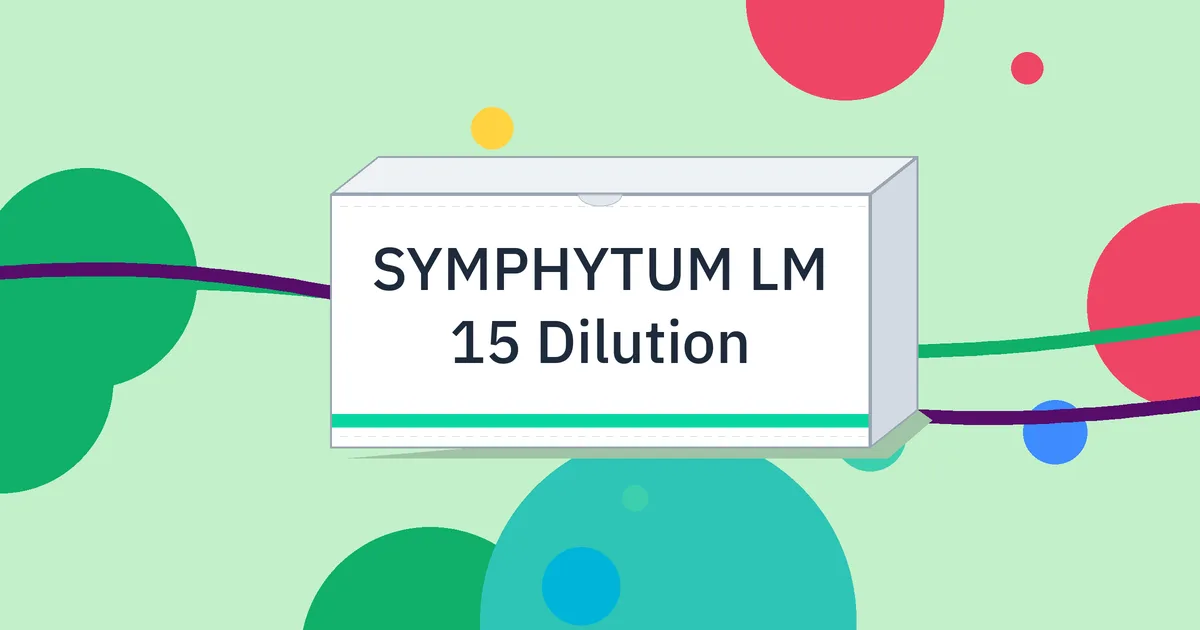 Symbolbild: Packung mit der Aufschrift SYMPHYTUM LM 15 Dilution (PZN 13211744) – Verfügbarkeit und Bezug in Apotheken in Frankfurt am Main