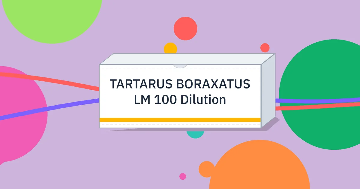 Symbolbild: Packung mit der Aufschrift TARTARUS BORAXATUS LM 100 Dilution (PZN 13215038) – Verfügbarkeit und Bezug in Apotheken in Frankfurt am Main