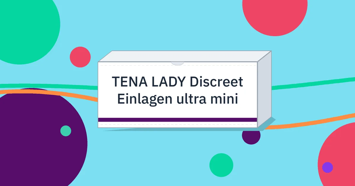 Symbolbild: Packung mit der Aufschrift TENA LADY Discreet Einlagen ultra mini (PZN 17851156) – Verfügbarkeit und Bezug in Apotheken in Frankfurt am Main