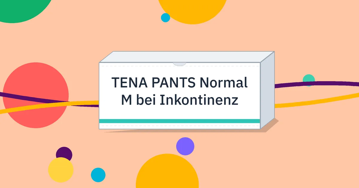 Symbolbild: Packung mit der Aufschrift TENA PANTS Normal M bei Inkontinenz (PZN 00539874) – Verfügbarkeit und Bezug in Apotheken in Frankfurt am Main
