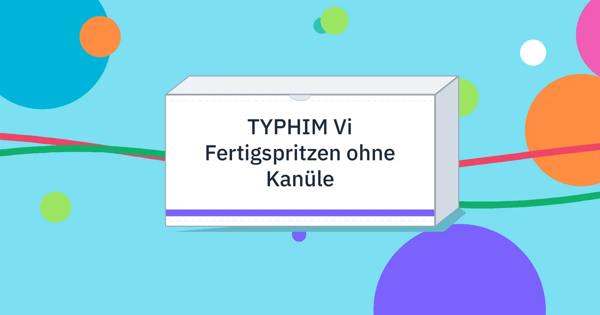 Symbolbild: Packung mit der Aufschrift TYPHIM Vi Fertigspritzen ohne Kanüle (PZN 20411610) – Verfügbarkeit und Bezug in Apotheken in Frankfurt am Main