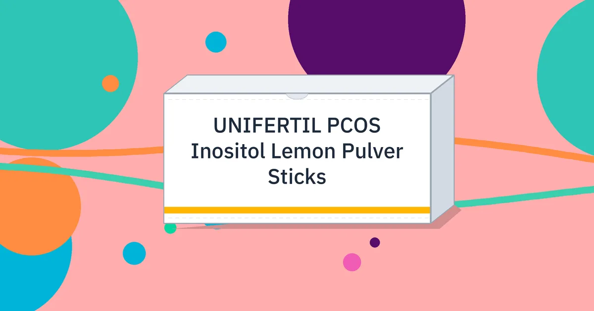 Symbolbild: Packung mit der Aufschrift UNIFERTIL PCOS Inositol Lemon Pulver Sticks (PZN 18878453) – Verfügbarkeit und Bezug in Apotheken in Frankfurt am Main