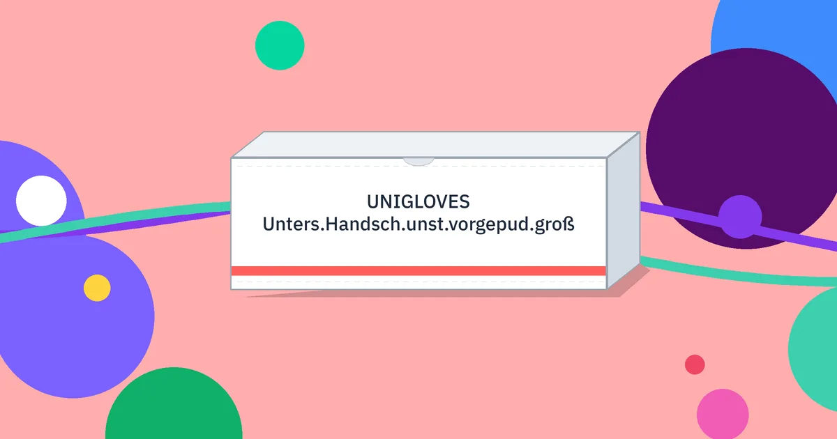 Symbolbild: Packung mit der Aufschrift UNIGLOVES Unters.Handsch.unst.vorgepud.groß (PZN 07515747) – Verfügbarkeit und Bezug in Apotheken in Frankfurt am Main