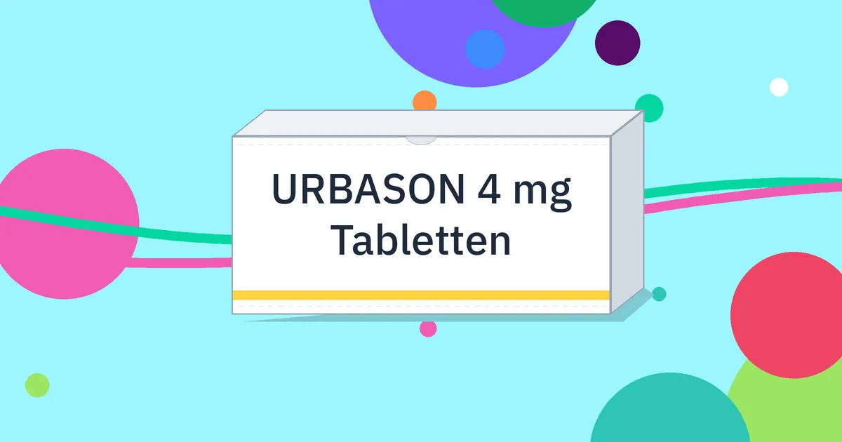Symbolbild: Packung mit der Aufschrift URBASON 4 mg Tabletten (PZN 03416735) – Verfügbarkeit und Bezug in Apotheken in Frankfurt am Main