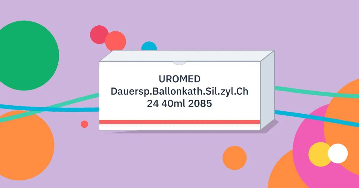 Symbolbild: Packung mit der Aufschrift UROMED Dauersp.Ballonkath.Sil.zyl.Ch 24 40ml 2085 (PZN 04672914) – Verfügbarkeit und Bezug in Apotheken in Frankfurt am Main