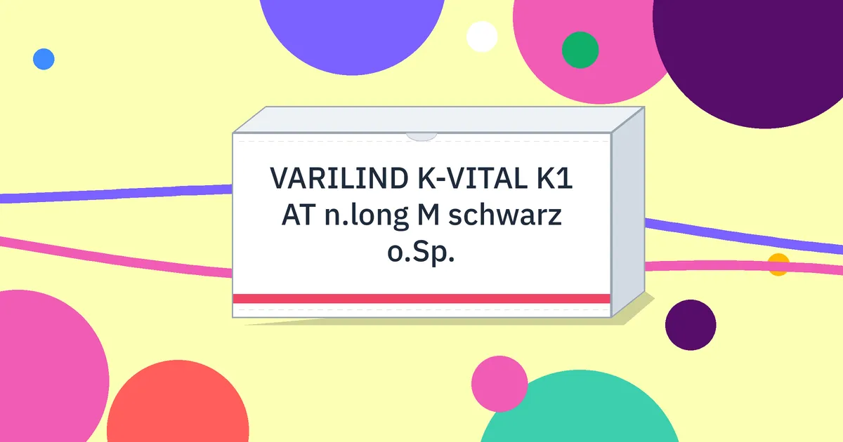 Symbolbild: Packung mit der Aufschrift VARILIND K-VITAL K1 AT n.long M schwarz o.Sp. (PZN 20560540) – Verfügbarkeit und Bezug in Apotheken in Frankfurt am Main