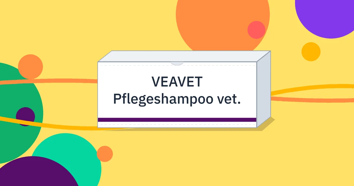 Symbolbild: Packung mit der Aufschrift VEAVET Pflegeshampoo vet. (PZN 17510774) – Verfügbarkeit und Bezug in Apotheken in Frankfurt am Main