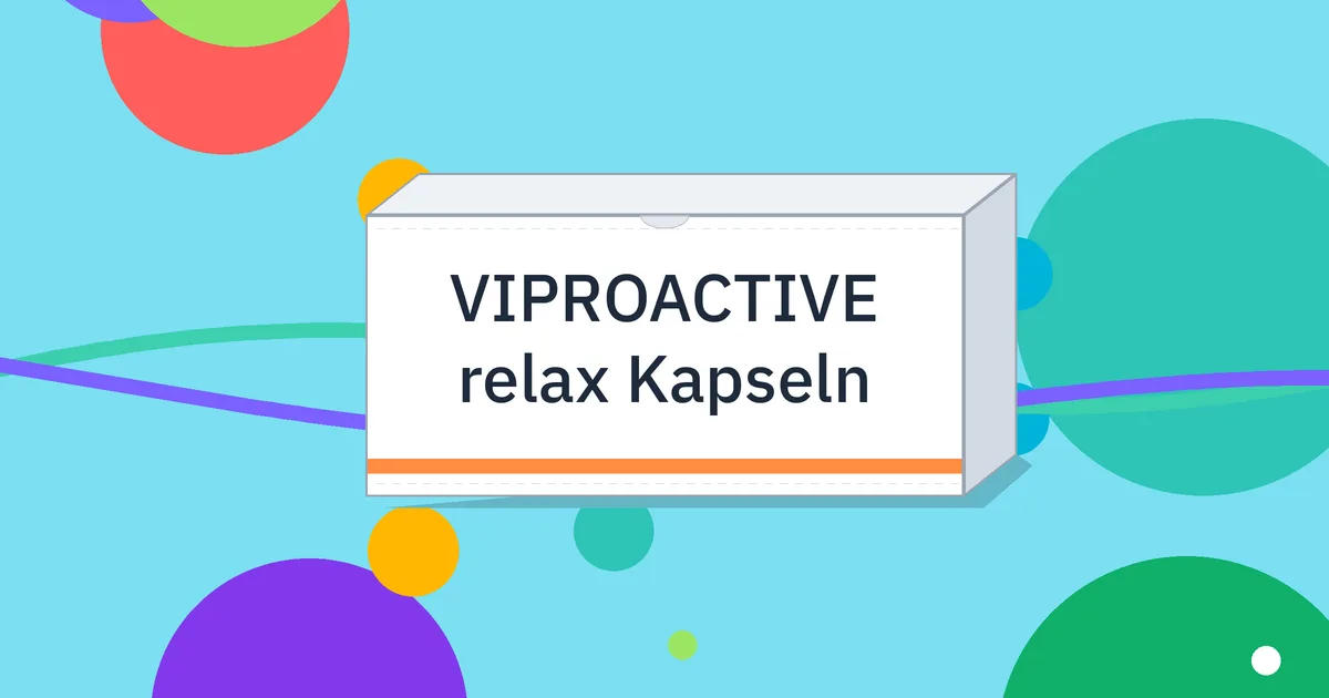 Symbolbild: Packung mit der Aufschrift VIPROACTIVE relax Kapseln (PZN 14239911) – Verfügbarkeit und Bezug in Apotheken in Frankfurt am Main