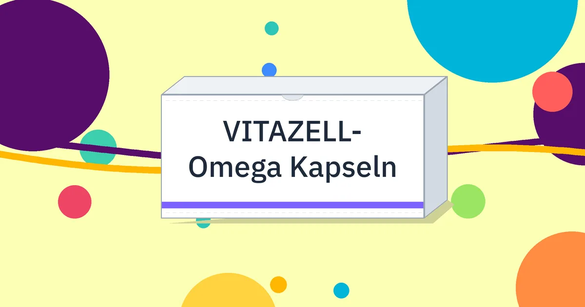 Symbolbild: Packung mit der Aufschrift VITAZELL-Omega Kapseln (PZN 11335353) – Verfügbarkeit und Bezug in Apotheken in Frankfurt am Main