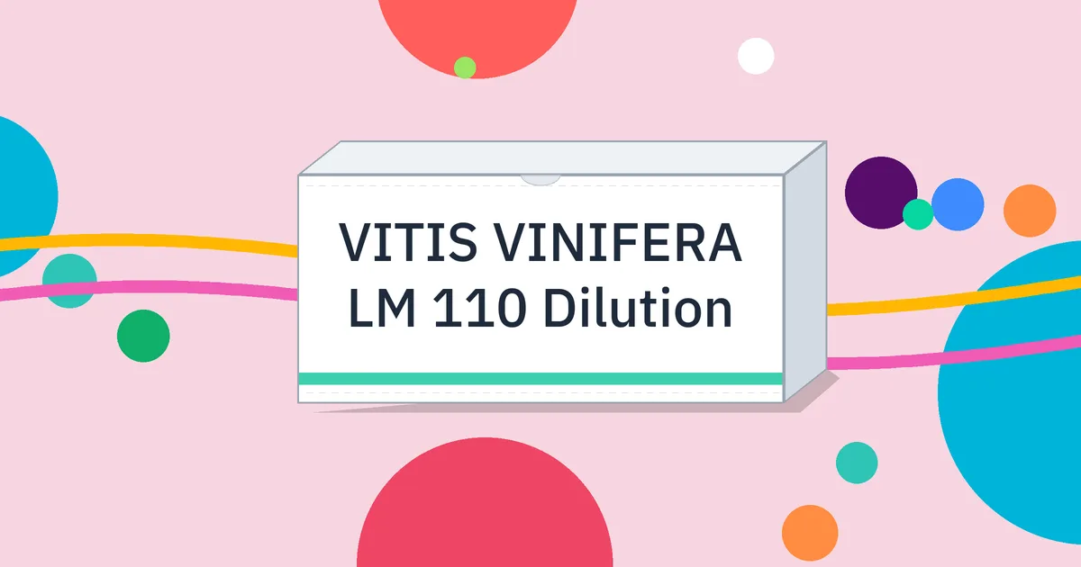 Symbolbild: Packung mit der Aufschrift VITIS VINIFERA LM 110 Dilution (PZN 13280308) – Verfügbarkeit und Bezug in Apotheken in Frankfurt am Main