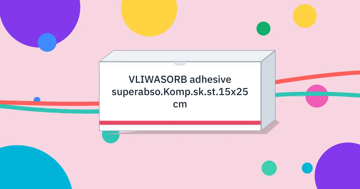 Symbolbild: Packung mit der Aufschrift VLIWASORB adhesive superabso.Komp.sk.st.15x25 cm (PZN 15431651) – Verfügbarkeit und Bezug in Apotheken in Frankfurt am Main