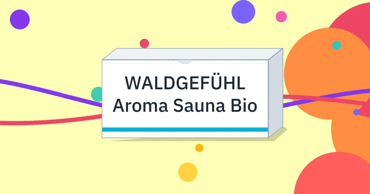 Symbolbild: Packung mit der Aufschrift WALDGEFÜHL Aroma Sauna Bio (PZN 18001508) – Verfügbarkeit und Bezug in Apotheken in Frankfurt am Main