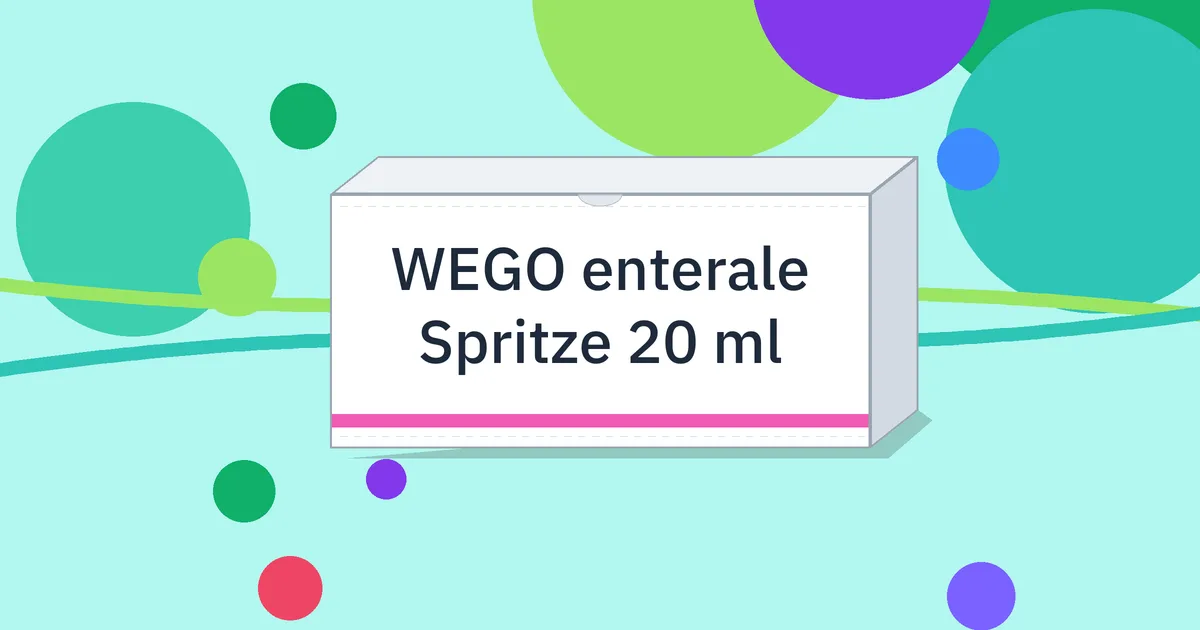 Symbolbild: Packung mit der Aufschrift WEGO enterale Spritze 20 ml (PZN 19751909) – Verfügbarkeit und Bezug in Apotheken in Frankfurt am Main