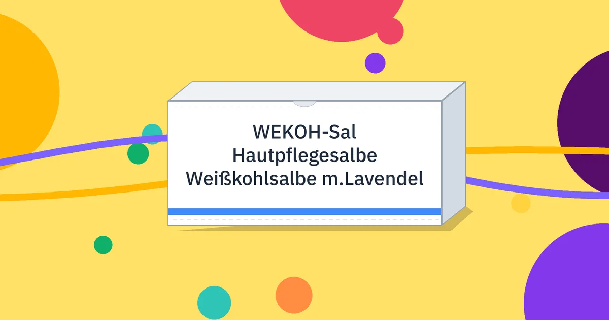 Symbolbild: Packung mit der Aufschrift WEKOH-Sal Hautpflegesalbe Weißkohlsalbe m.Lavendel (PZN 13899290) – Verfügbarkeit und Bezug in Apotheken in Frankfurt am Main