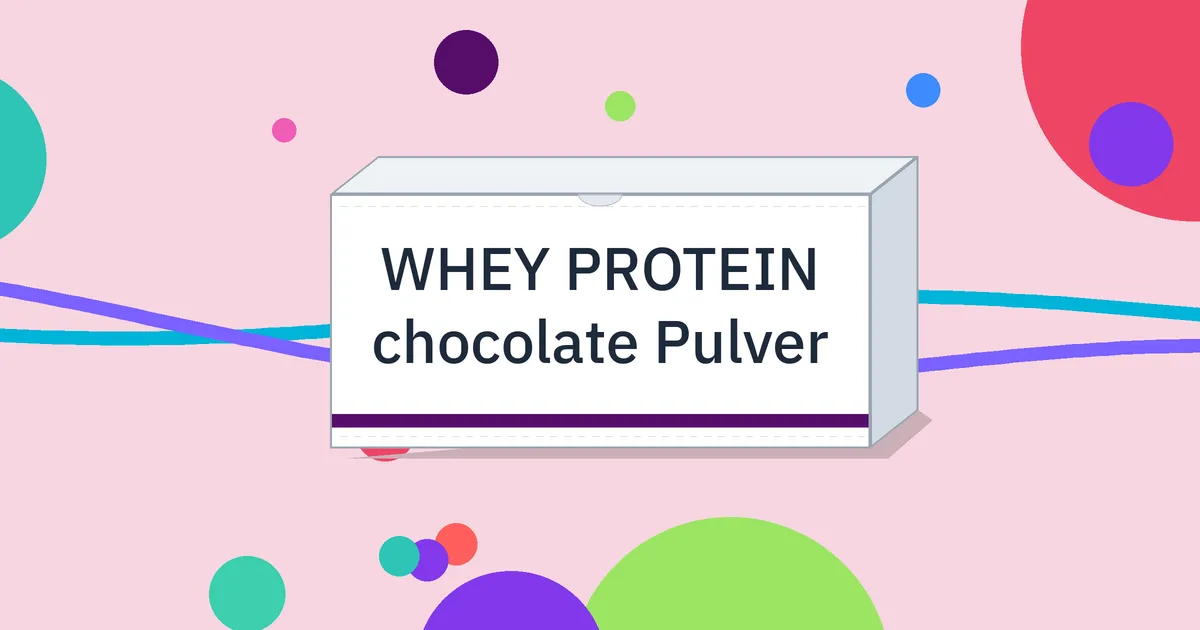 Symbolbild: Packung mit der Aufschrift WHEY PROTEIN chocolate Pulver (PZN 20279866) – Verfügbarkeit und Bezug in Apotheken in Frankfurt am Main