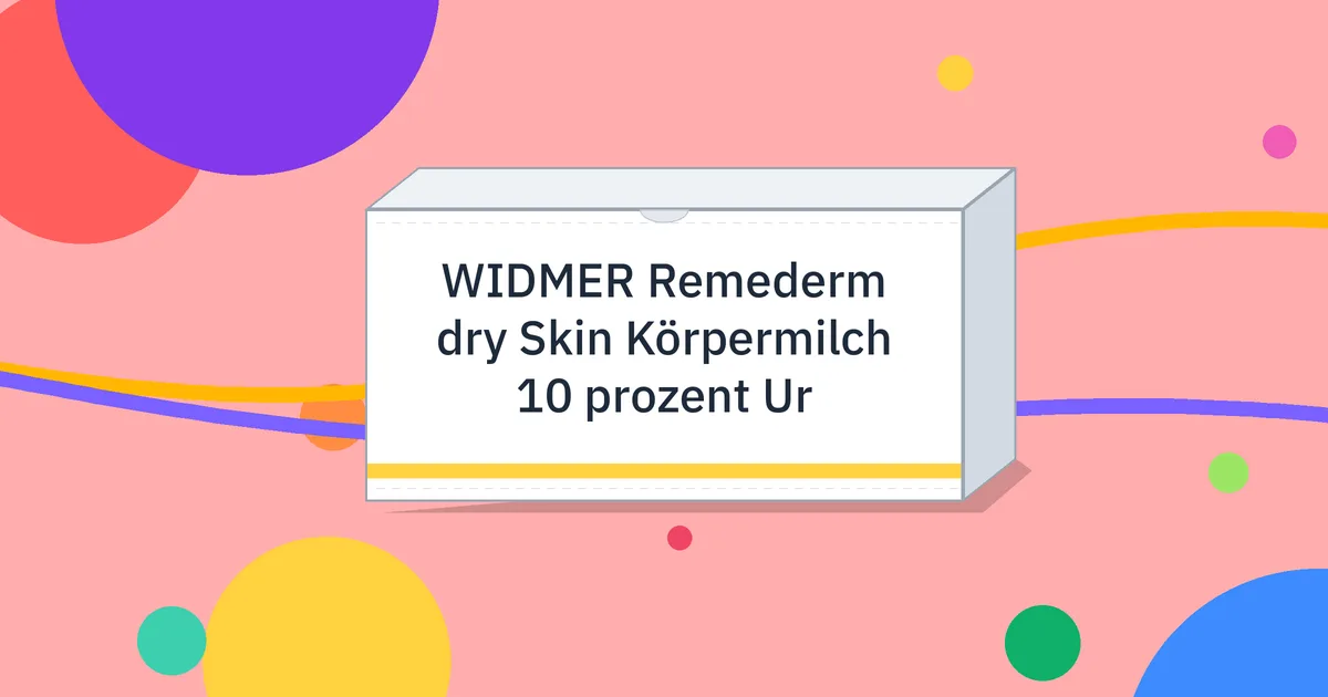 Symbolbild: Packung mit der Aufschrift WIDMER Remederm dry Skin Körpermilch 10 prozent Ur (PZN 19395969) – Verfügbarkeit und Bezug in Apotheken in Frankfurt am Main