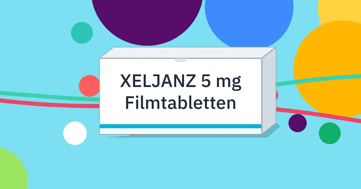 Symbolbild: Packung mit der Aufschrift XELJANZ 5 mg Filmtabletten (PZN 14244562) – Verfügbarkeit und Bezug in Apotheken in Frankfurt am Main