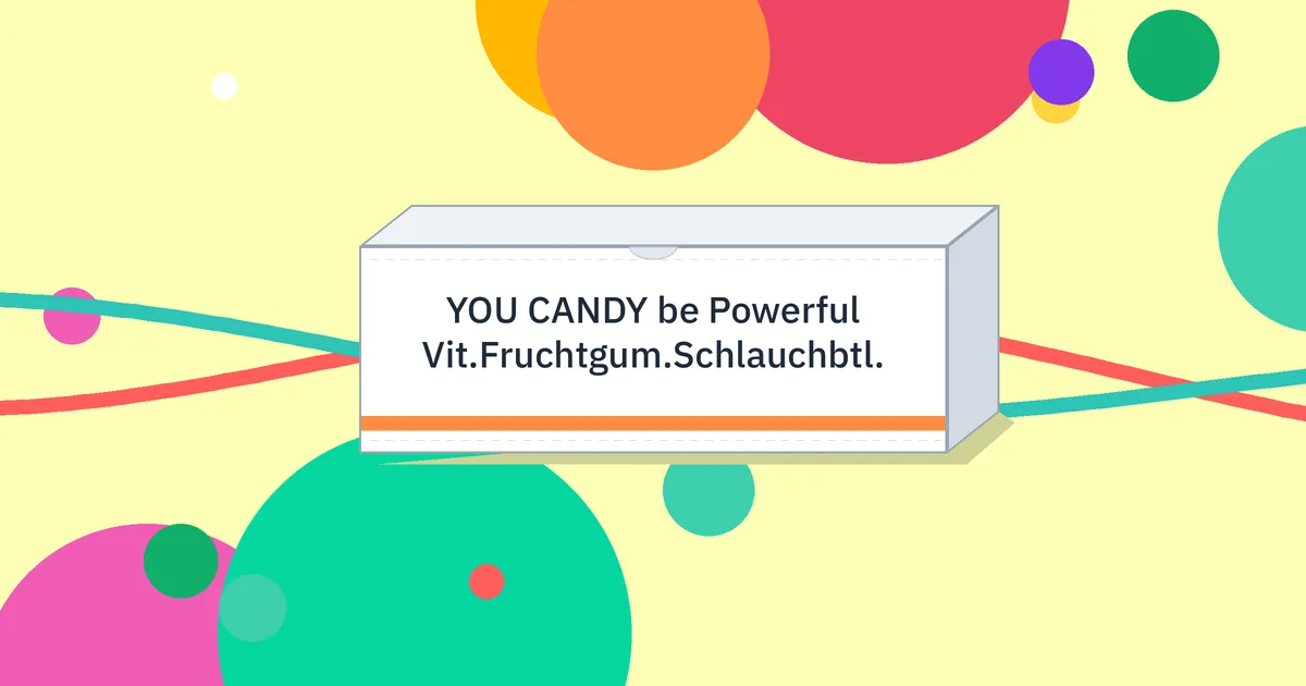 Symbolbild: Packung mit der Aufschrift YOU CANDY be Powerful Vit.Fruchtgum.Schlauchbtl. (PZN 16866322) – Verfügbarkeit und Bezug in Apotheken in Frankfurt am Main
