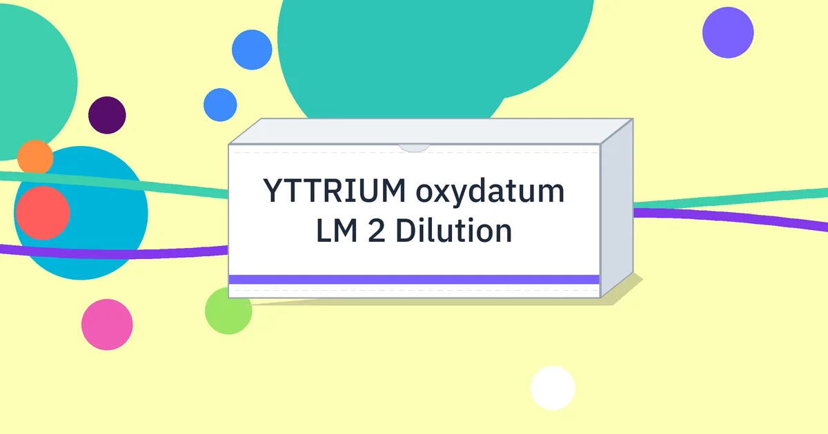 Symbolbild: Packung mit der Aufschrift YTTRIUM oxydatum LM 2 Dilution (PZN 13287581) – Verfügbarkeit und Bezug in Apotheken in Frankfurt am Main