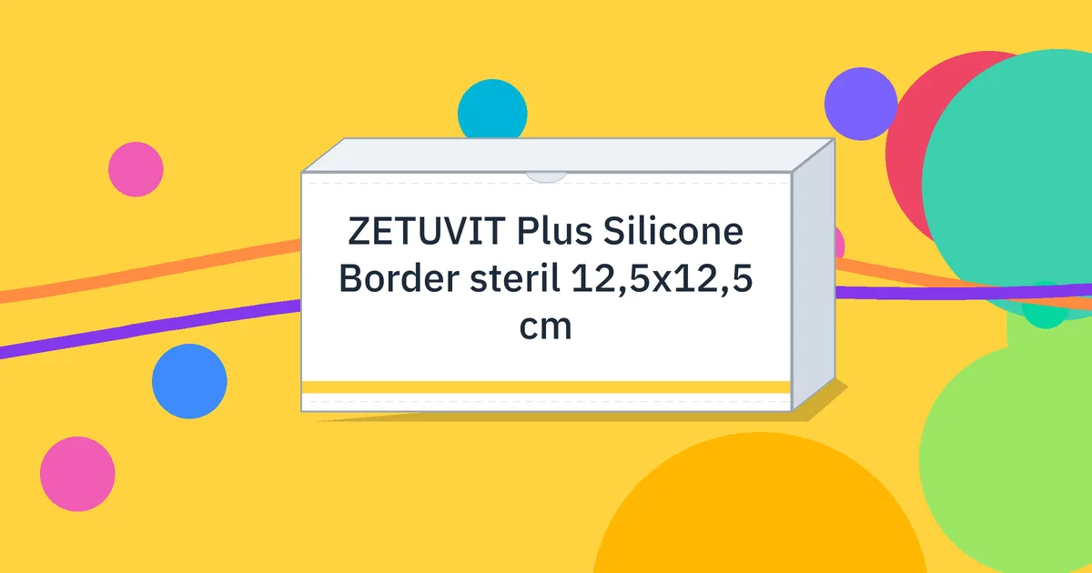 Symbolbild: Packung mit der Aufschrift ZETUVIT Plus Silicone Border steril 12,5x12,5 cm (PZN 18799570) – Verfügbarkeit und Bezug in Apotheken in Frankfurt am Main