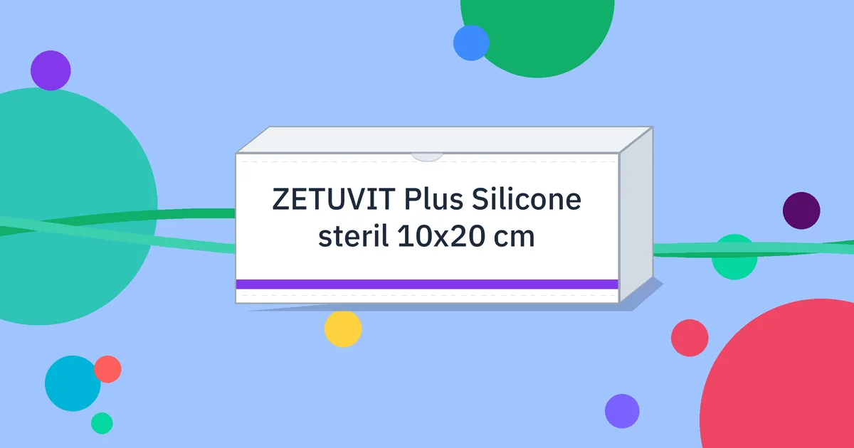 Symbolbild: Packung mit der Aufschrift ZETUVIT Plus Silicone steril 10x20 cm (PZN 19704620) – Verfügbarkeit und Bezug in Apotheken in Frankfurt am Main