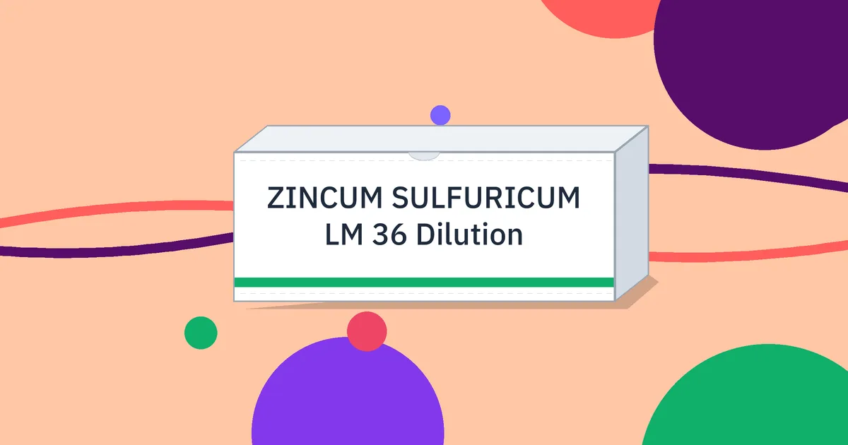 Symbolbild: Packung mit der Aufschrift ZINCUM SULFURICUM LM 36 Dilution (PZN 13300465) – Verfügbarkeit und Bezug in Apotheken in Frankfurt am Main