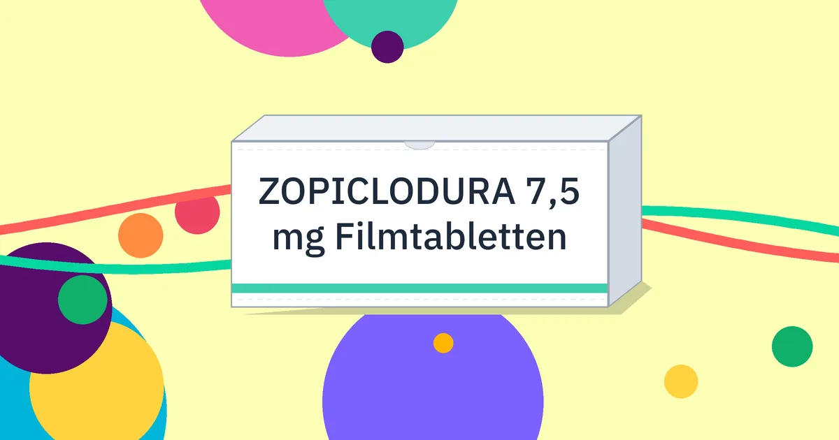 Symbolbild: Packung mit der Aufschrift ZOPICLODURA 7,5 mg Filmtabletten (PZN 01215487) – Verfügbarkeit und Bezug in Apotheken in Frankfurt am Main